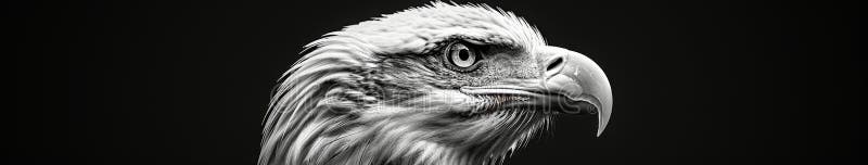 Majestic Black and White Eagle in Flight Stock Illustration ...