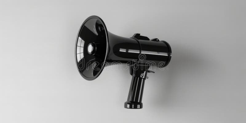 A Powerful Black and White Image of a Megaphone. Perfect for Marketing ...