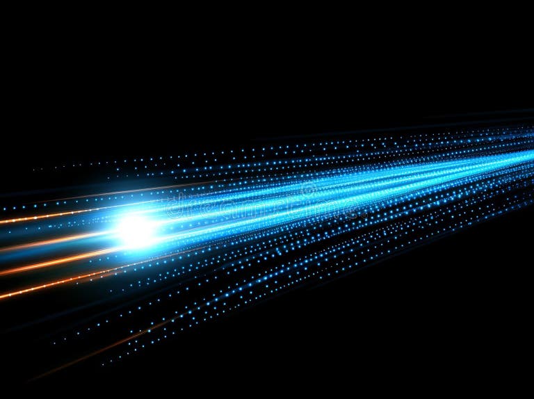 A Powerful Blue Light Emanates from a Central Circular Core, Spreading ...