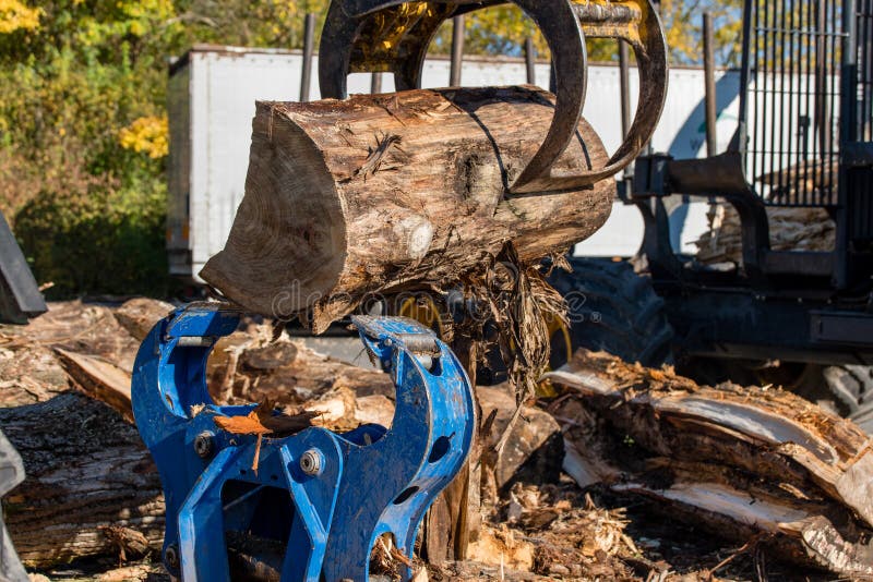 Powerful, Blue Wood Splitting Tool Stock Image - Image of power ...