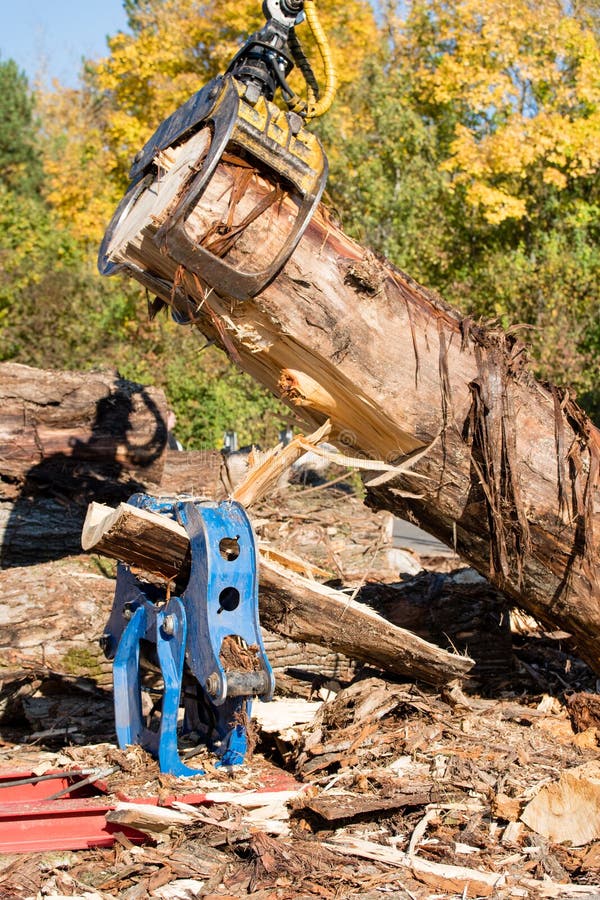 Powerful, Blue Wood Splitting Tool Stock Photo - Image of powerful ...