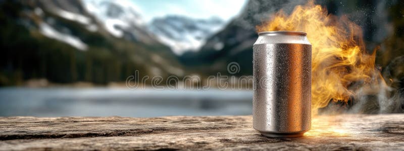 Powerful Boost: a Sleek Energy Drink Can, Designed To Energize ...