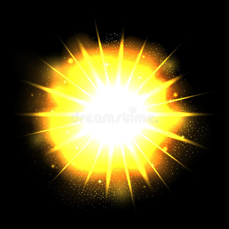 Powerful bright explosion stock vector. Illustration of flash - 106765333