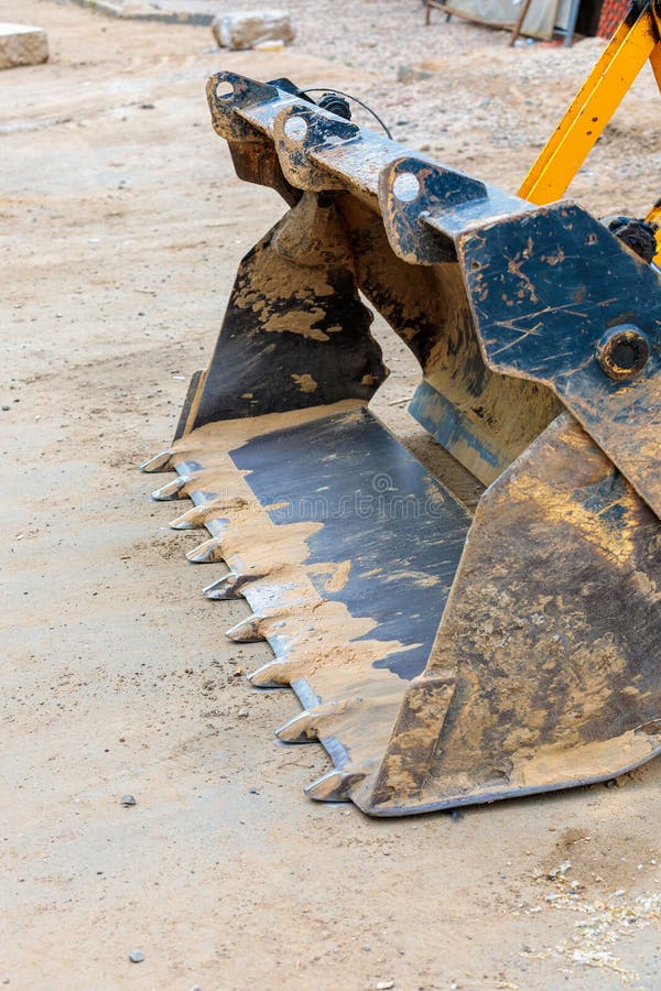 The Powerful Bucket of a Construction Excavator. Stock Photo - Image of ...