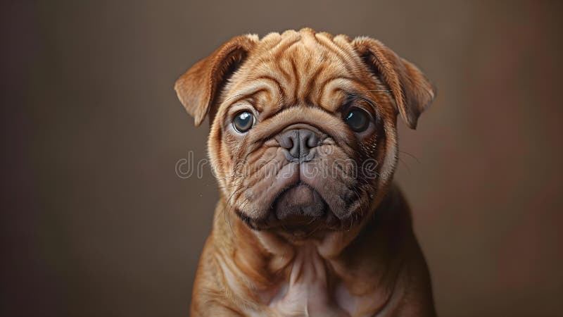 Powerful Bulldog or Pug Demonstrating Strength Training. Concept ...