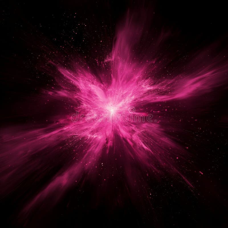 Powerful Burst of Pink Particles Radiates Dynamically from a Bright ...
