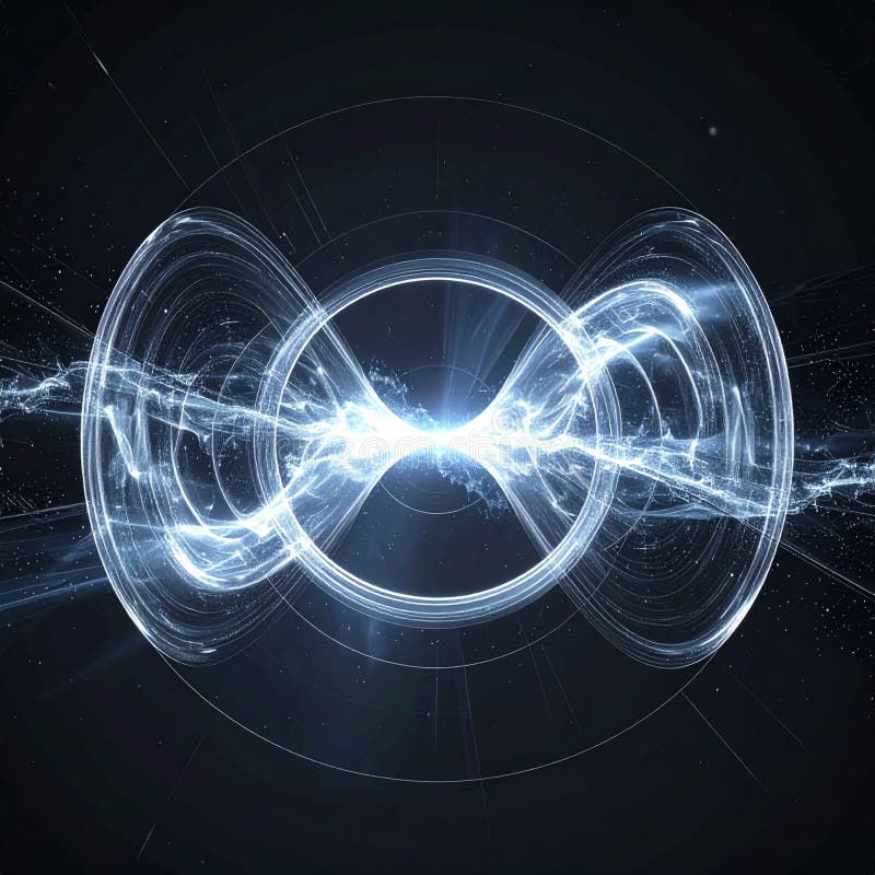 Futuristic Quantum Energy Field Abstract Stock Illustration - Illustration of digital ...