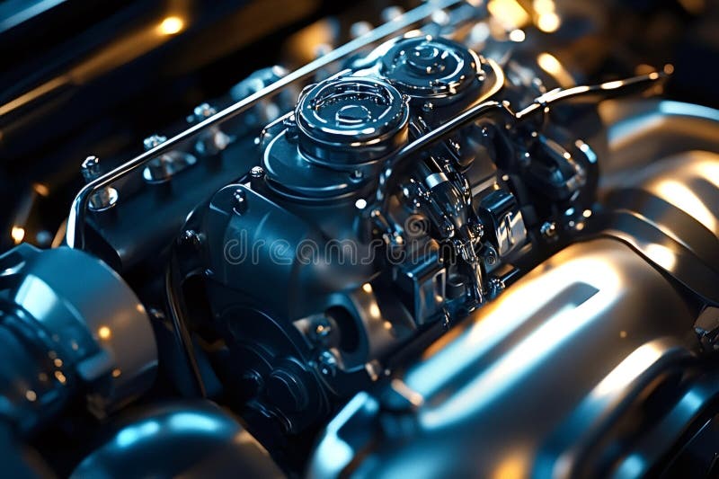 Powerful Car Engine Demonstrating Automotive Excellence and Engineering ...