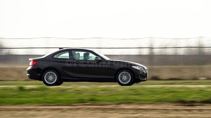 Powerful Car on Race Way. Motion Capture Stock Image - Image of ...