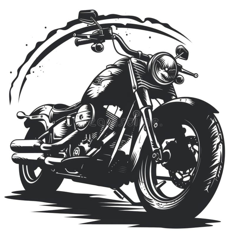 Powerful Chopper Motorcycle Logo Icon Stock Image - Image of custom ...