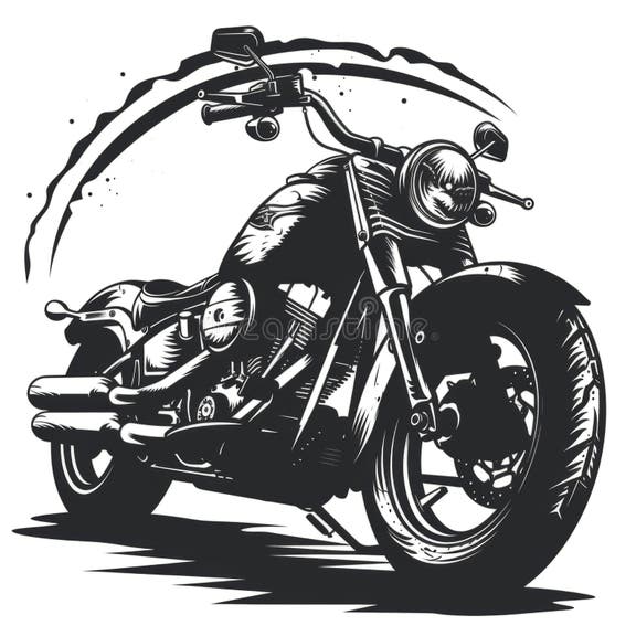 Powerful Chopper Motorcycle Logo Icon Stock Image - Image of custom ...
