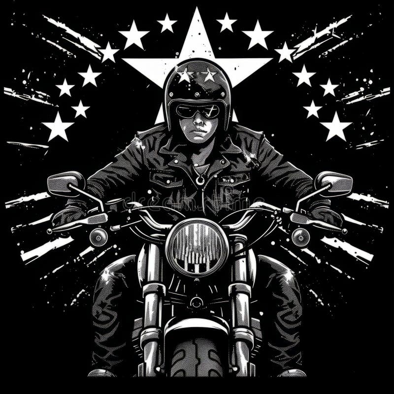 Powerful Chopper Motorcycle Logo Icon Stock Image - Image of black ...