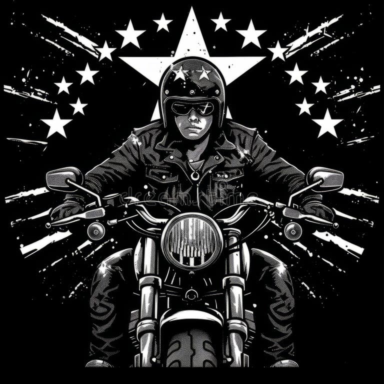 Powerful Chopper Motorcycle Logo Icon Stock Image - Image of black ...