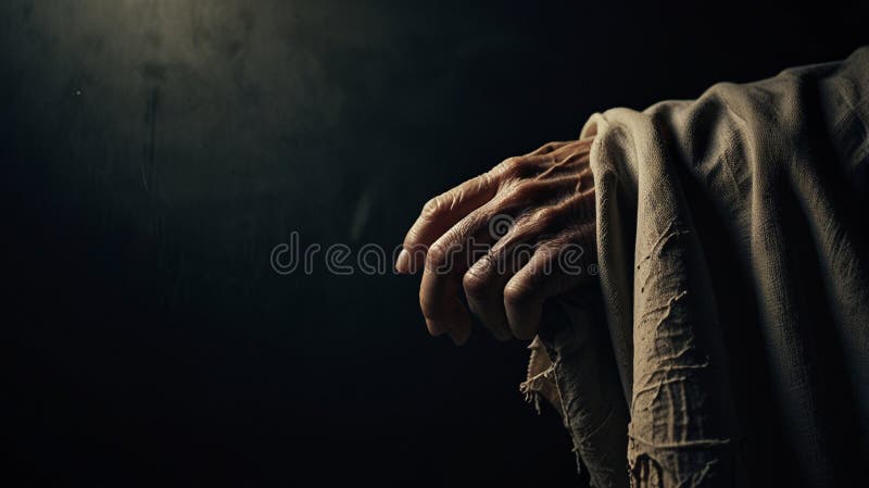 Scarred Hand in Closeup Reaching Out for Connection Stock Illustration ...