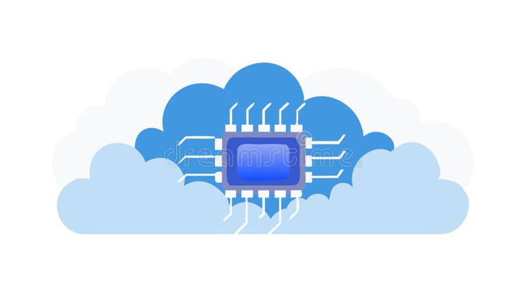 Powerful Cloud Technology, High-speed Data Processing, Vector Design ...