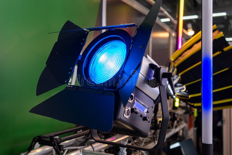 Powerful Cold Blue Light Source. Stock Photo - Image of electric, light ...