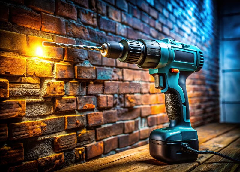 Compact Cordless Drill Urban Exploration and Construction Tool CloseUp ...