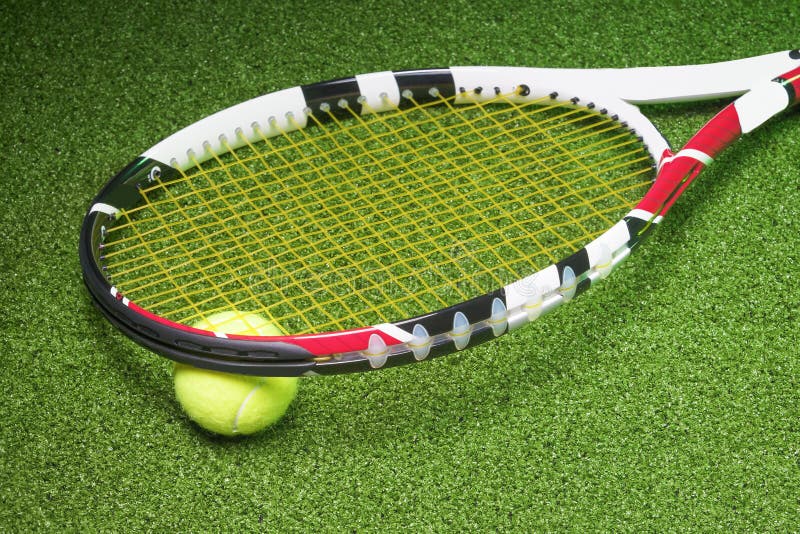 Powerful and Compact Tennis Racket with Ball Stock Photo - Image of ...