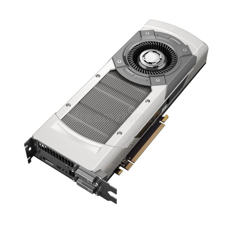 Powerful Computer Graphic Card Stock Image - Image of capacitor ...