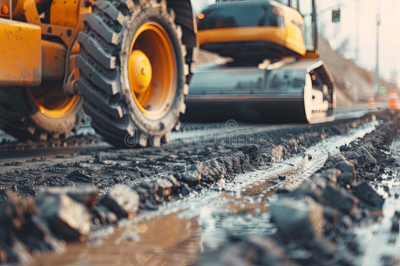 A Powerful Construction Vehicle Dominates the Road, Ready To Tackle Any ...