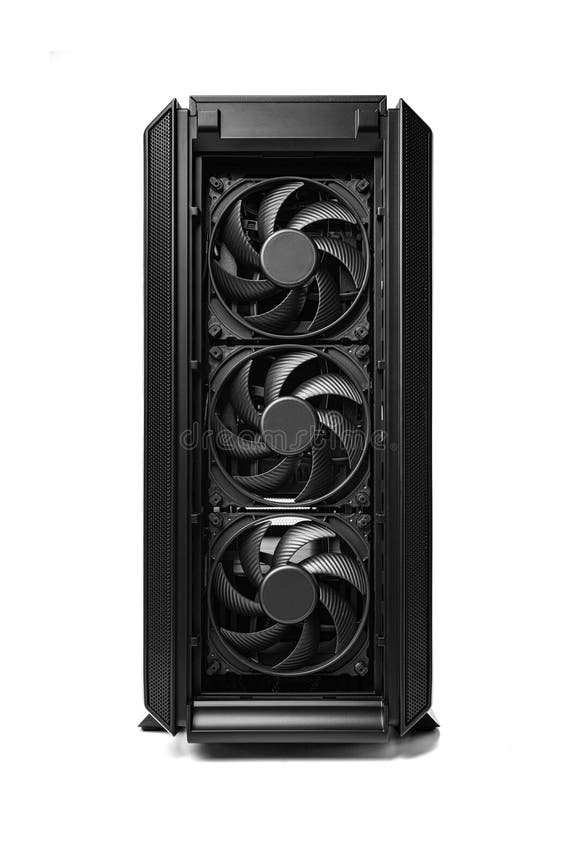 A Powerful Custom-built PC Case Stock Photo - Image of hardware, black ...
