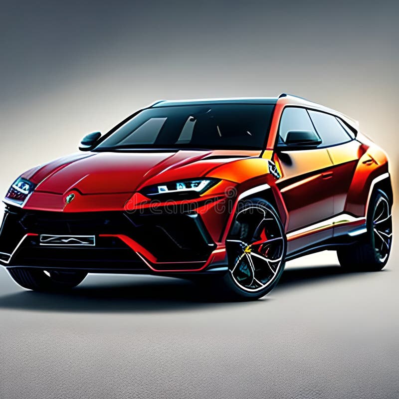 Lamborghini Urus Coloring Book Page Stock Illustration - Illustration ...