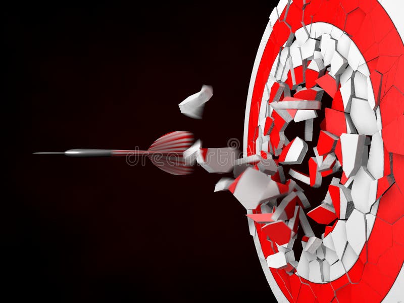 Powerful dart hit stock image. Image of blur, broked - 58265515