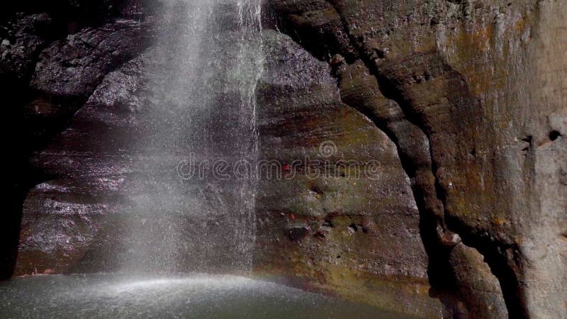 Waterfall Crashing with Force on Water. Stock Video - Video of notable ...