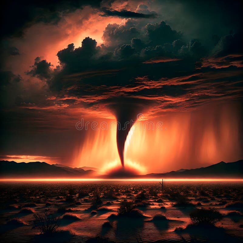 A Powerful and Destructive Tornado Captured in Action- Ai Generated ...