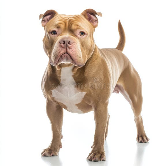 A Powerful and Devoted American Pit Bull Stands with Confidence on a ...