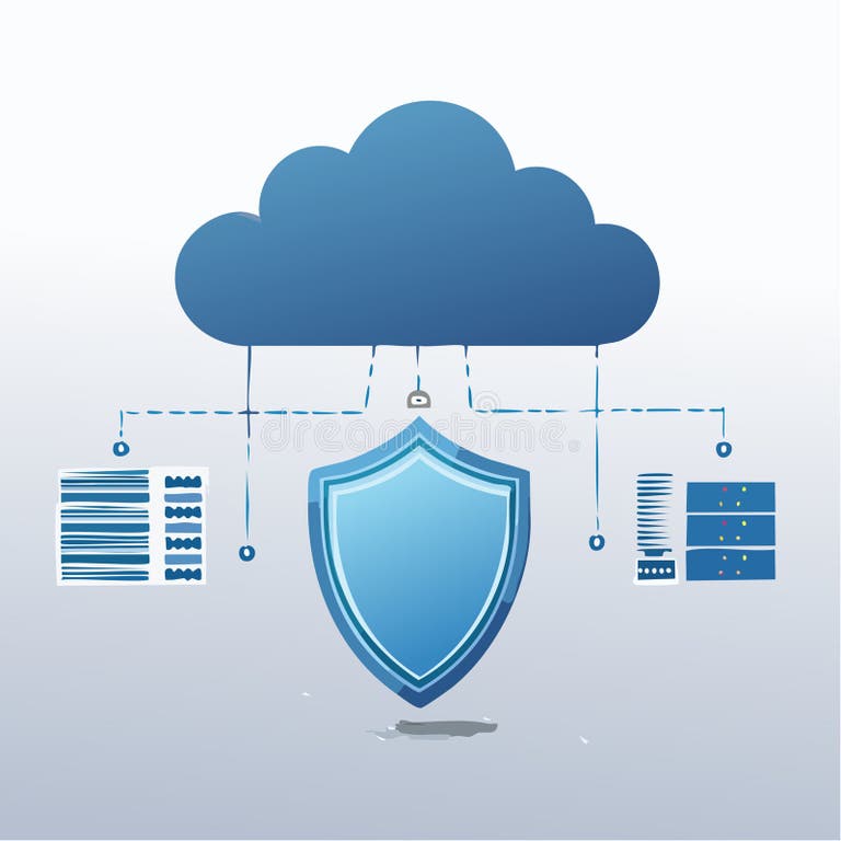 Shield Protecting Data Servers Stock Illustrations – 79 Shield ...