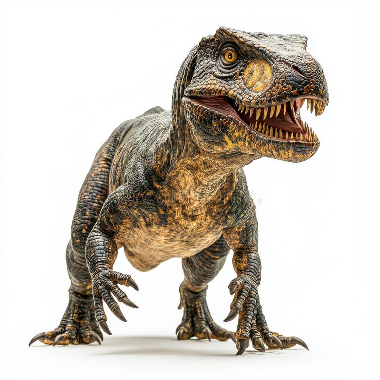 Powerful Dinosaur Roaring Predator Jurassic Beast Stock Illustration ...