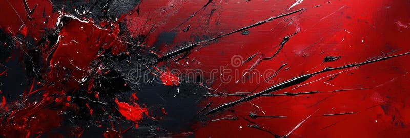 Powerful Display of Chaotic Energy with Sharp Red and Black Elements ...