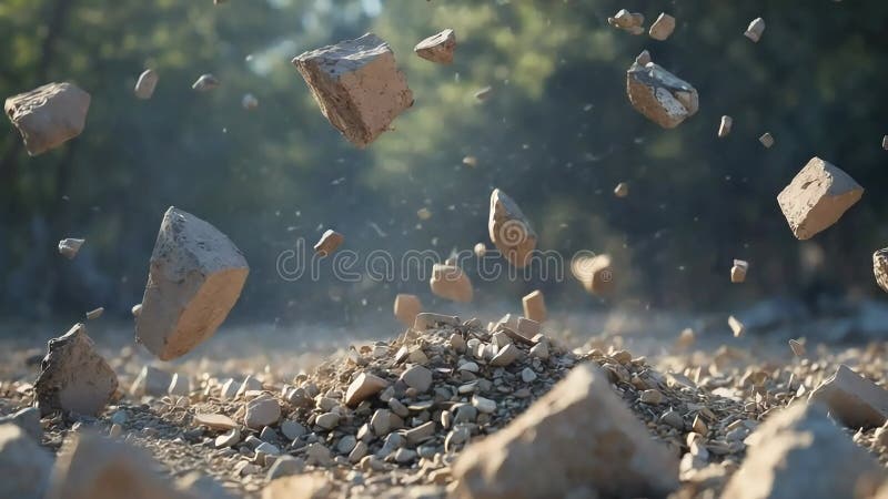 A Powerful Display of Gravity As Countless Rocks and Dust Fragments ...