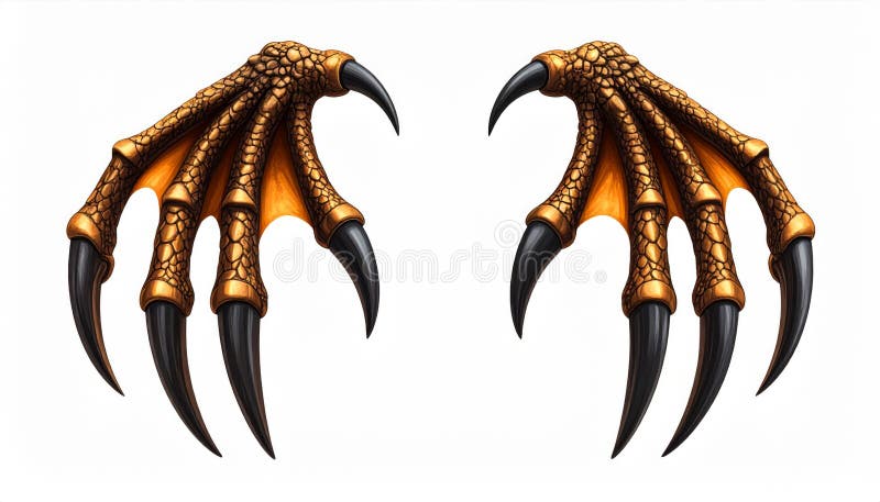 Powerful Dragon Claws Digital Illustration Stock Illustration ...
