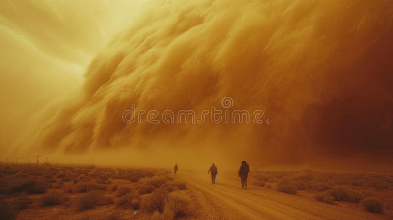 A Powerful Dust Storm is Approaching the City. High Degree of Danger ...