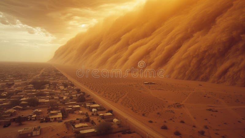 A Powerful Dust Storm is Approaching the City. High Degree of Danger ...