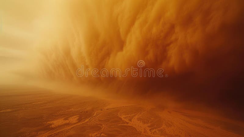 A Powerful Dust Storm is Approaching the City. High Degree of Danger ...