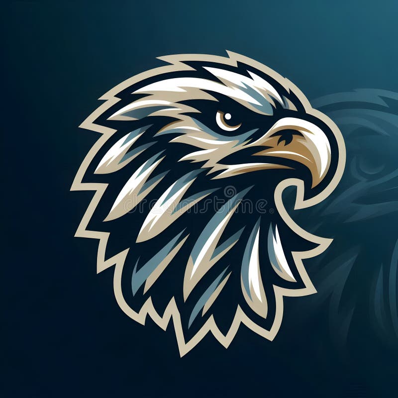 A Powerful Eagle Head As the Central Focus Stock Illustration - Illustration of eagle, focus ...