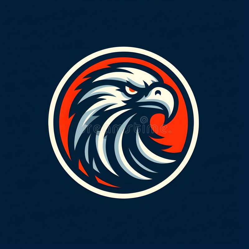A Powerful Eagle Head As the Central Focus Stock Illustration ...