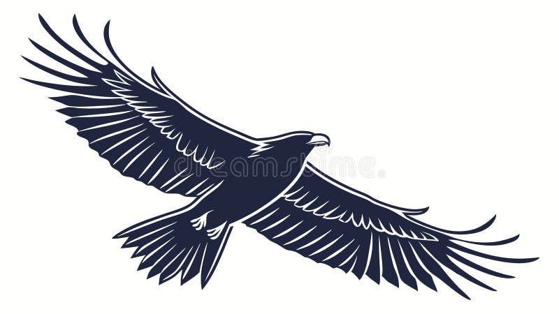 Powerful Eagle with Open Wings, Flying Apex, Vector Design Generative ...
