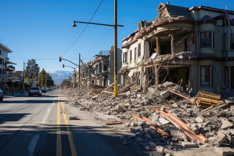 Powerful Earthquake, Showcasing the Devastating Impact of Seismic ...