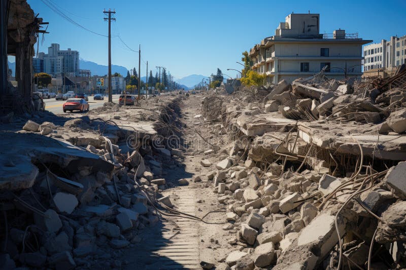 Powerful Earthquake, Showcasing the Devastating Impact of Seismic ...