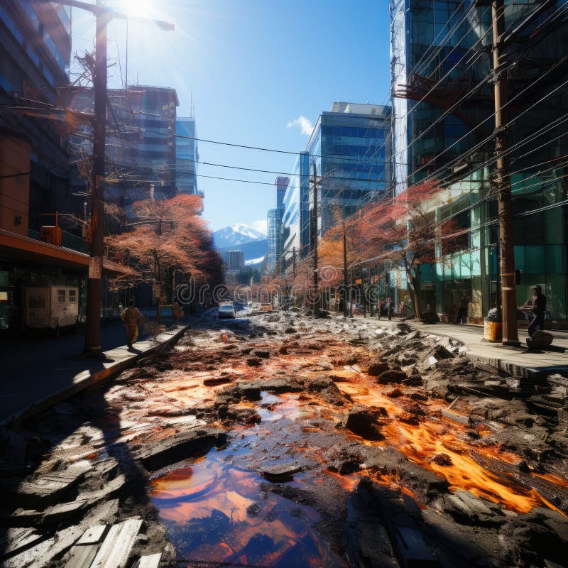 Powerful Earthquake, Showcasing the Devastating Impact of Seismic ...