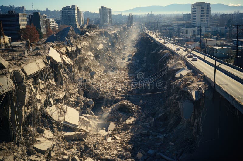Powerful Earthquake, Showcasing the Devastating Impact of Seismic ...