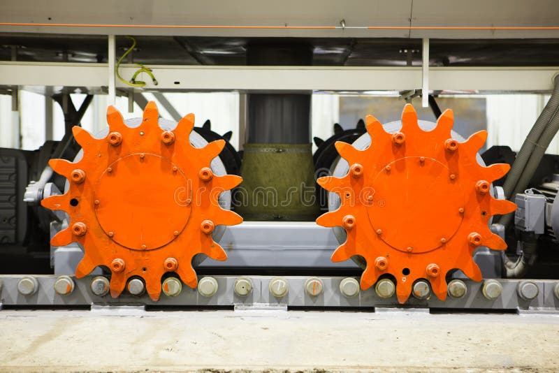 Powerful Electric Engine with Cog Traction Stock Image - Image of ...