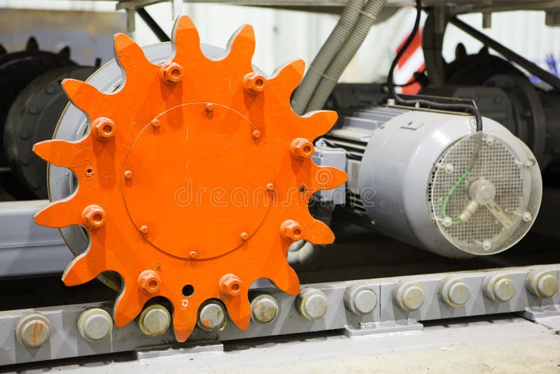 Powerful Electric Engine with Cog Traction Stock Photo - Image of rail ...