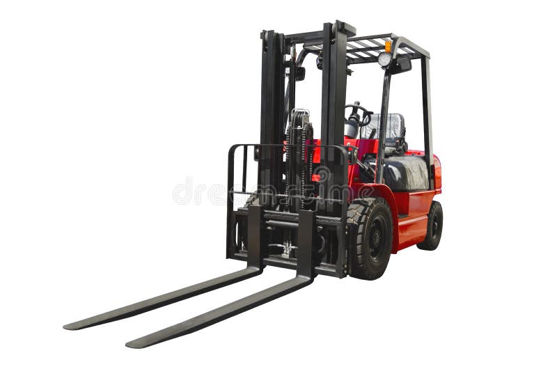 Powerful Electric Forklift, Front View Stock Image - Image of industry ...