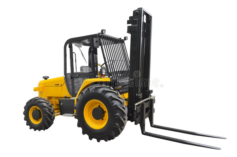 Powerful Electric Forklift, Side View Stock Image - Image of industry ...