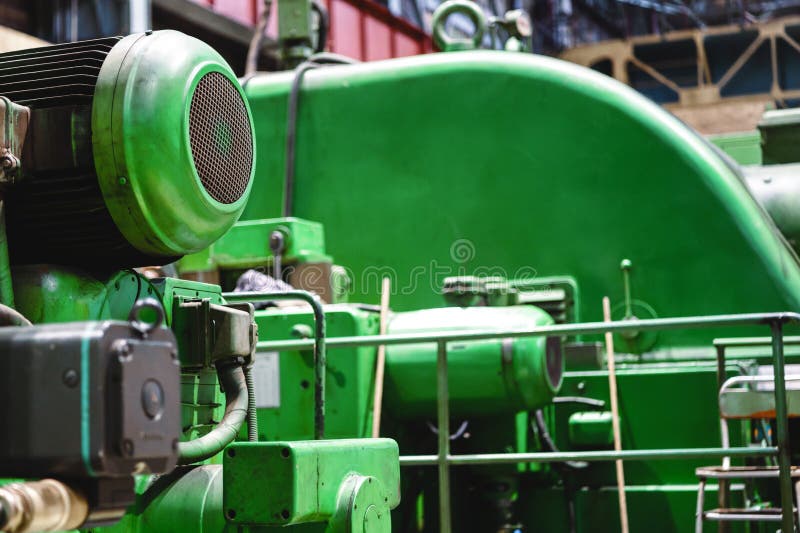 Powerful Electric Motor Drive Part for Metalworking Machine Stock Photo ...